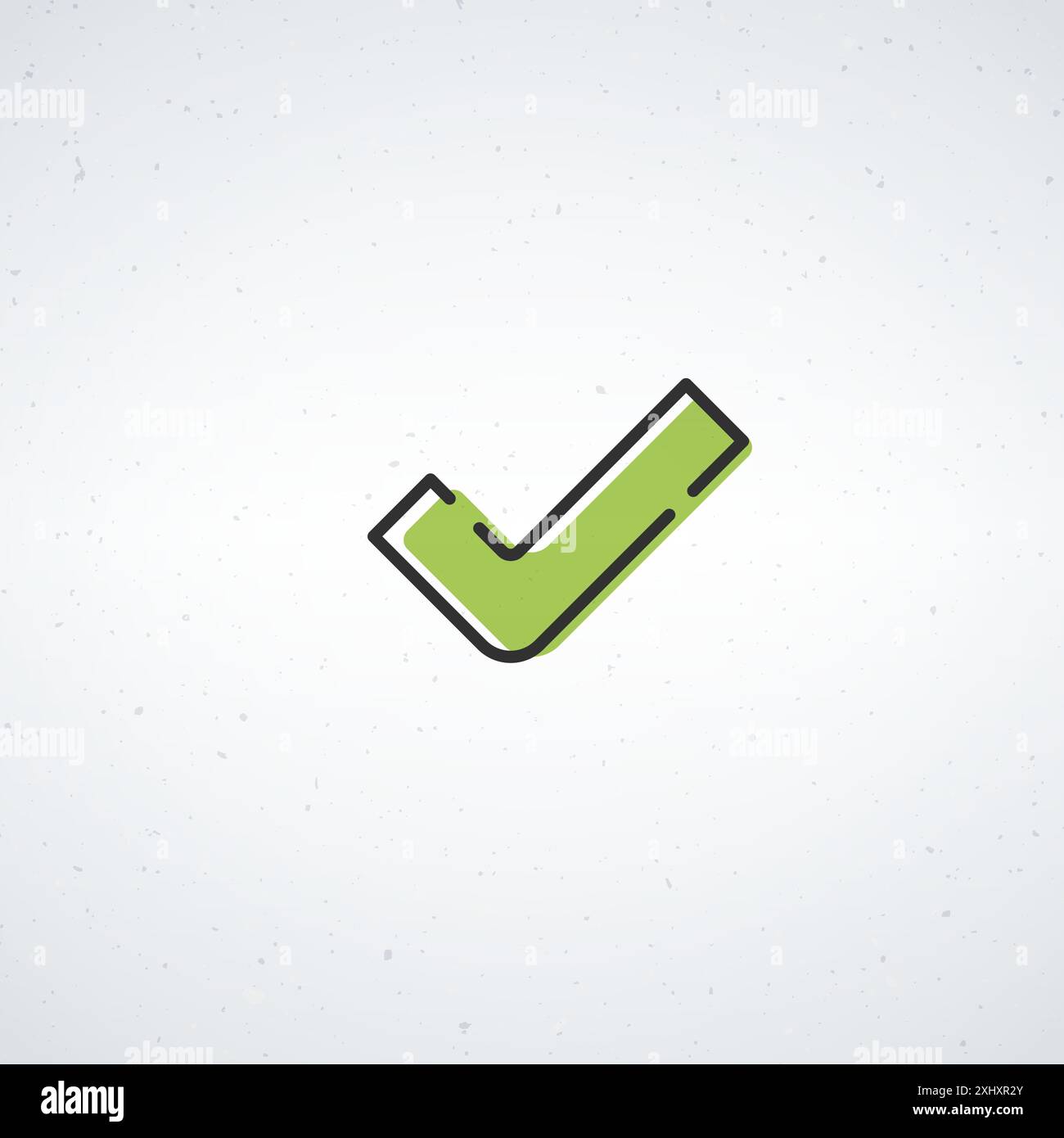 Check mark tick icon, success choice sign, ok confirm symbol. green ...