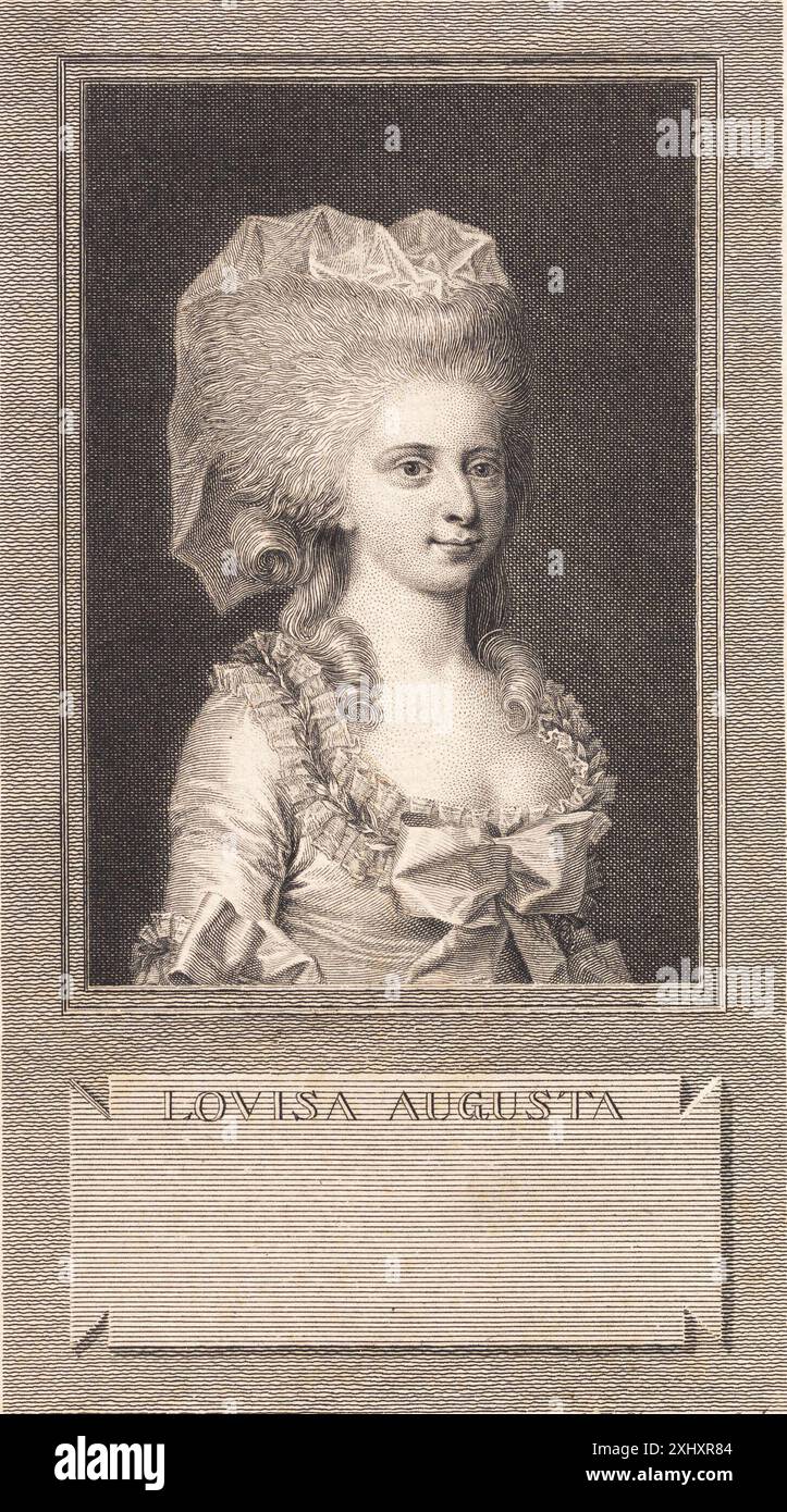 Portrait of Princess Louise Augusta Clemens, J.F. 1748 - 1831 Copper ...