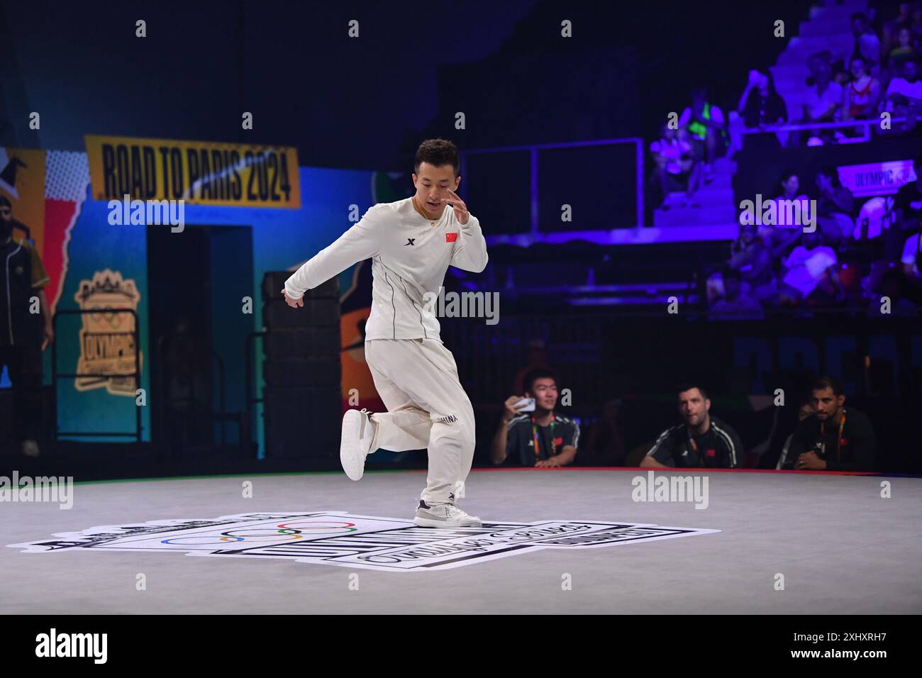 (240716) -- BEIJING, July 16, 2024 (Xinhua) -- French coach Mounir Biba ...