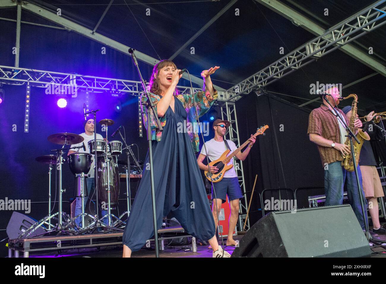 Cable Street Collective group performing live on stage at the 2024 Gate ...