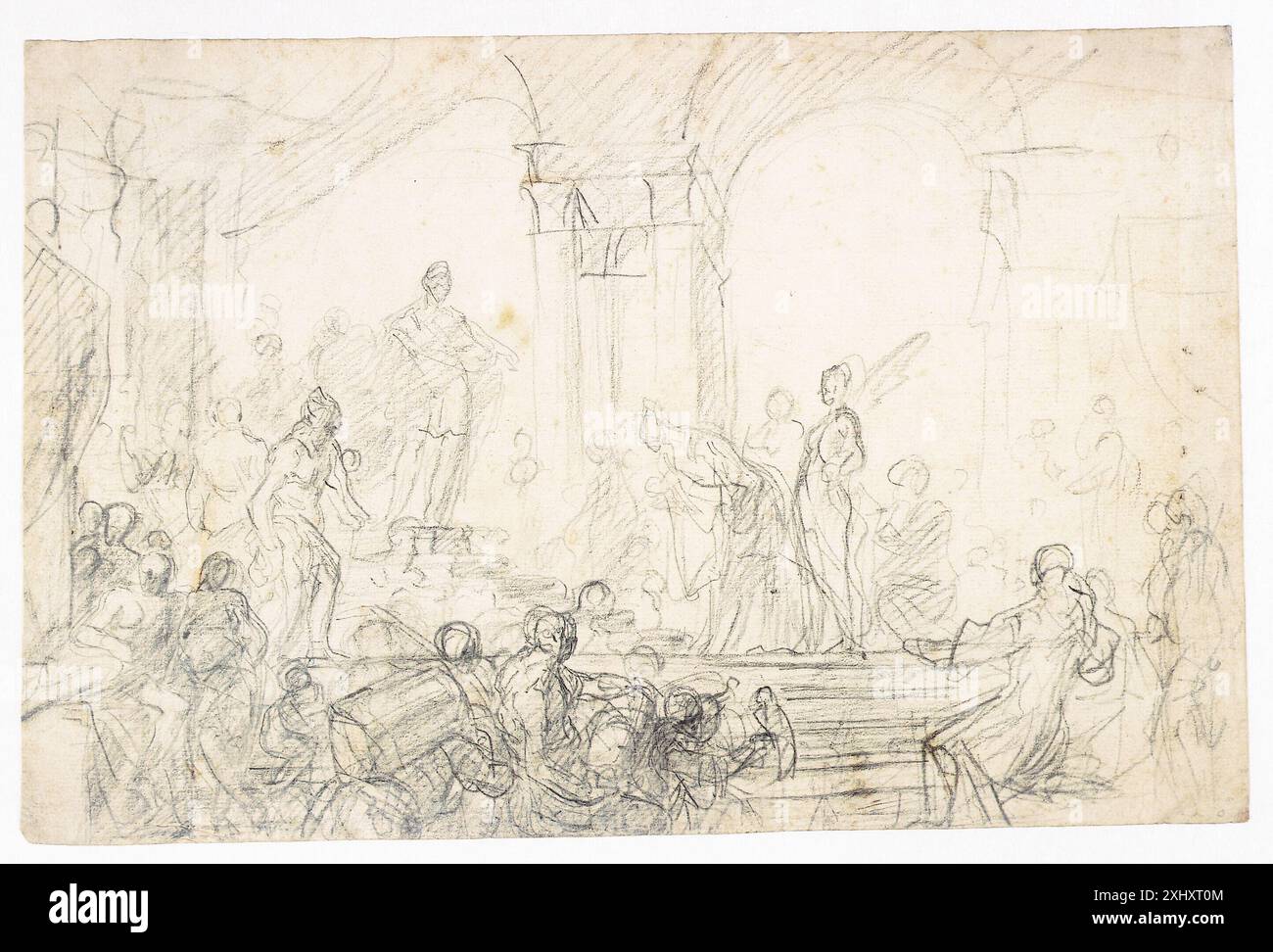 Drawing by Francesco Solimena (1657–1747) depicting King Solomon and ...