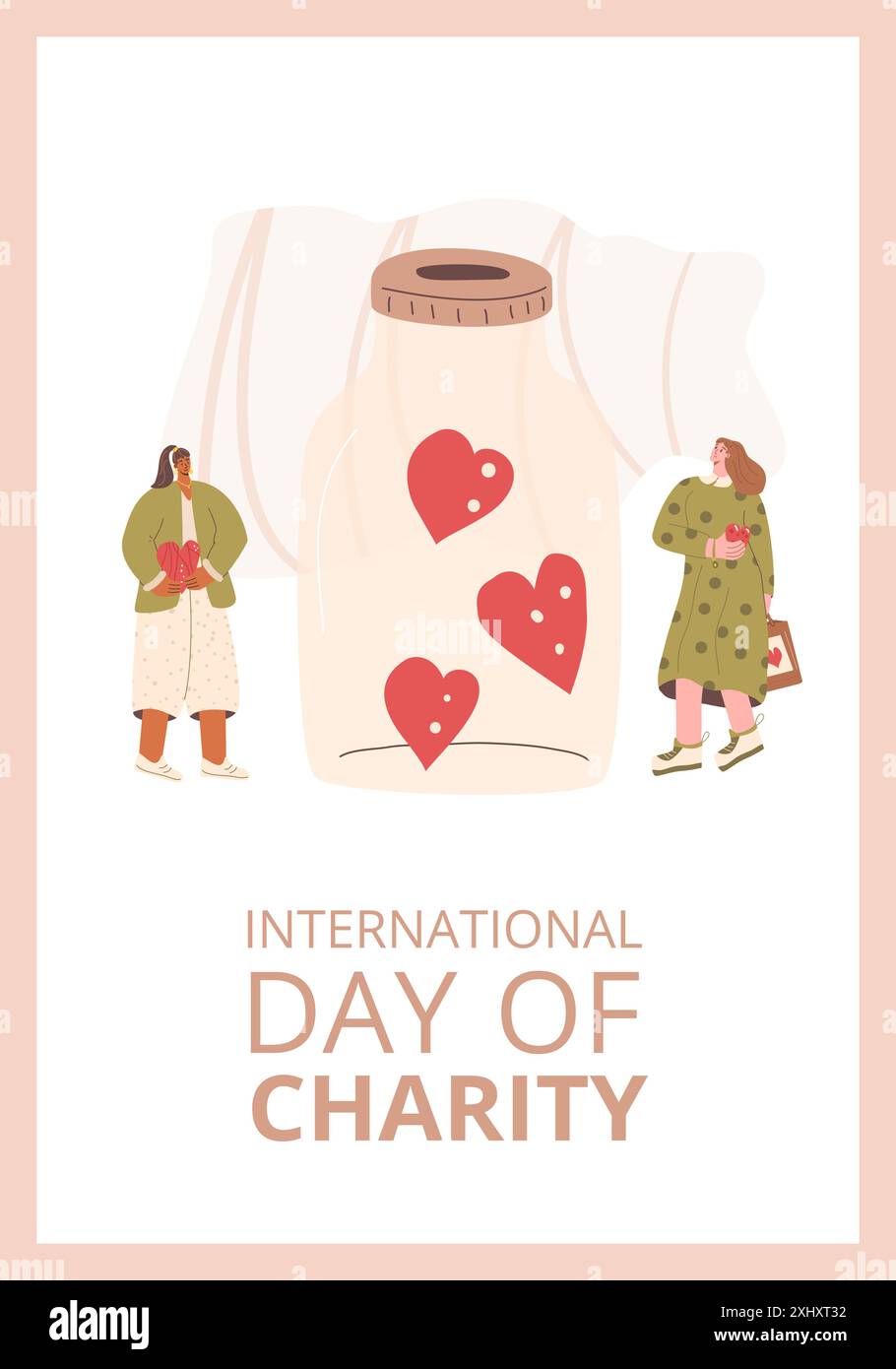 International day of charity concept template. Non profit event ...