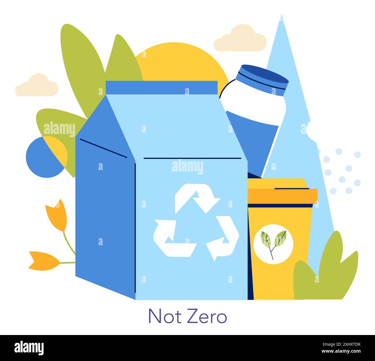 Circular Economy concept. Illustration of recycling symbol on products ...
