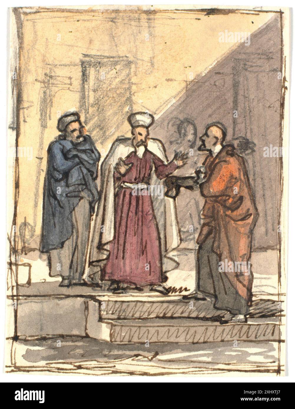 Two men drawing on Cut Out Stock Images & Pictures - Alamy