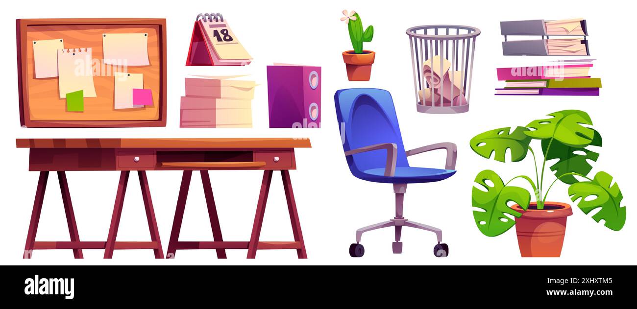 Freelance or remote work interior for flat vector illustration ...