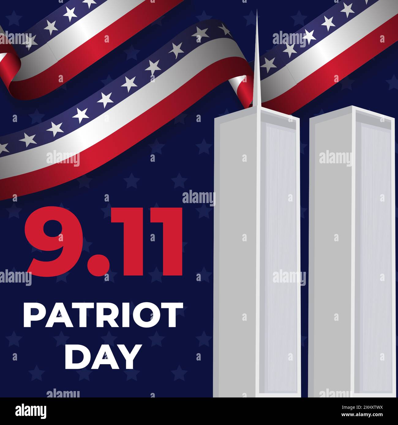 9 11 patriot day celebration realistic illustration Stock Vector Image ...
