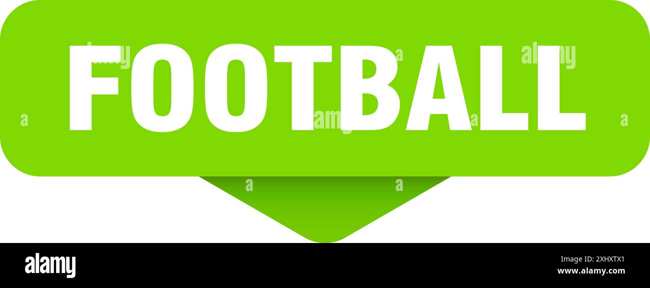 football sticker. football sign on transparent background. rectangular ...