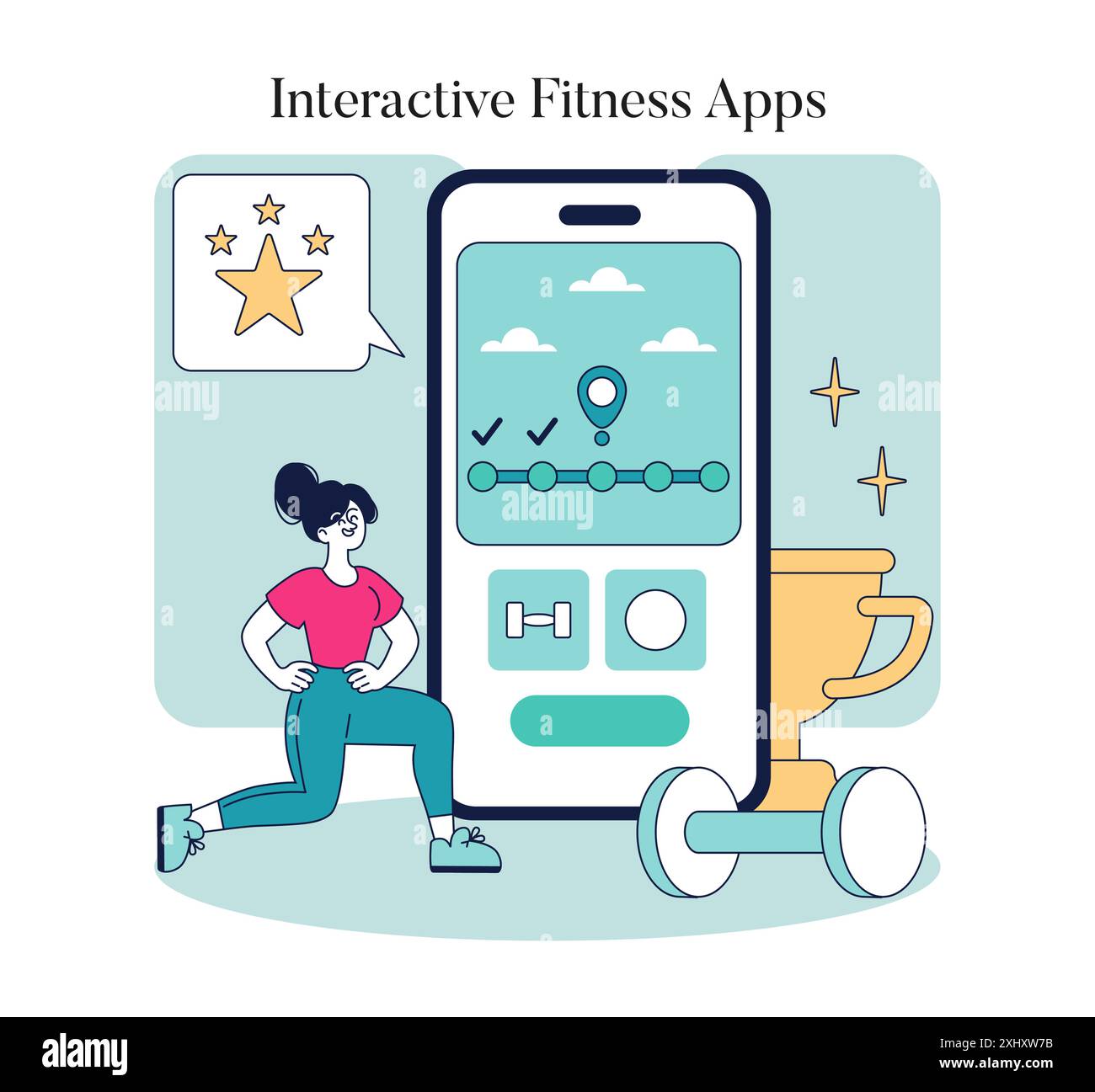 Health Gamification concept. Engaging workout app interfaces with ... Health Gamification concept. Engaging workout app interfaces with ...