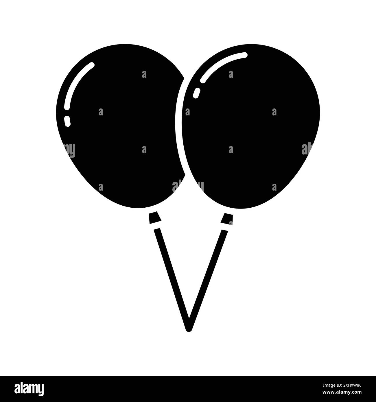 Air balloon icon in outline Cut Out Stock Images & Pictures - Alamy