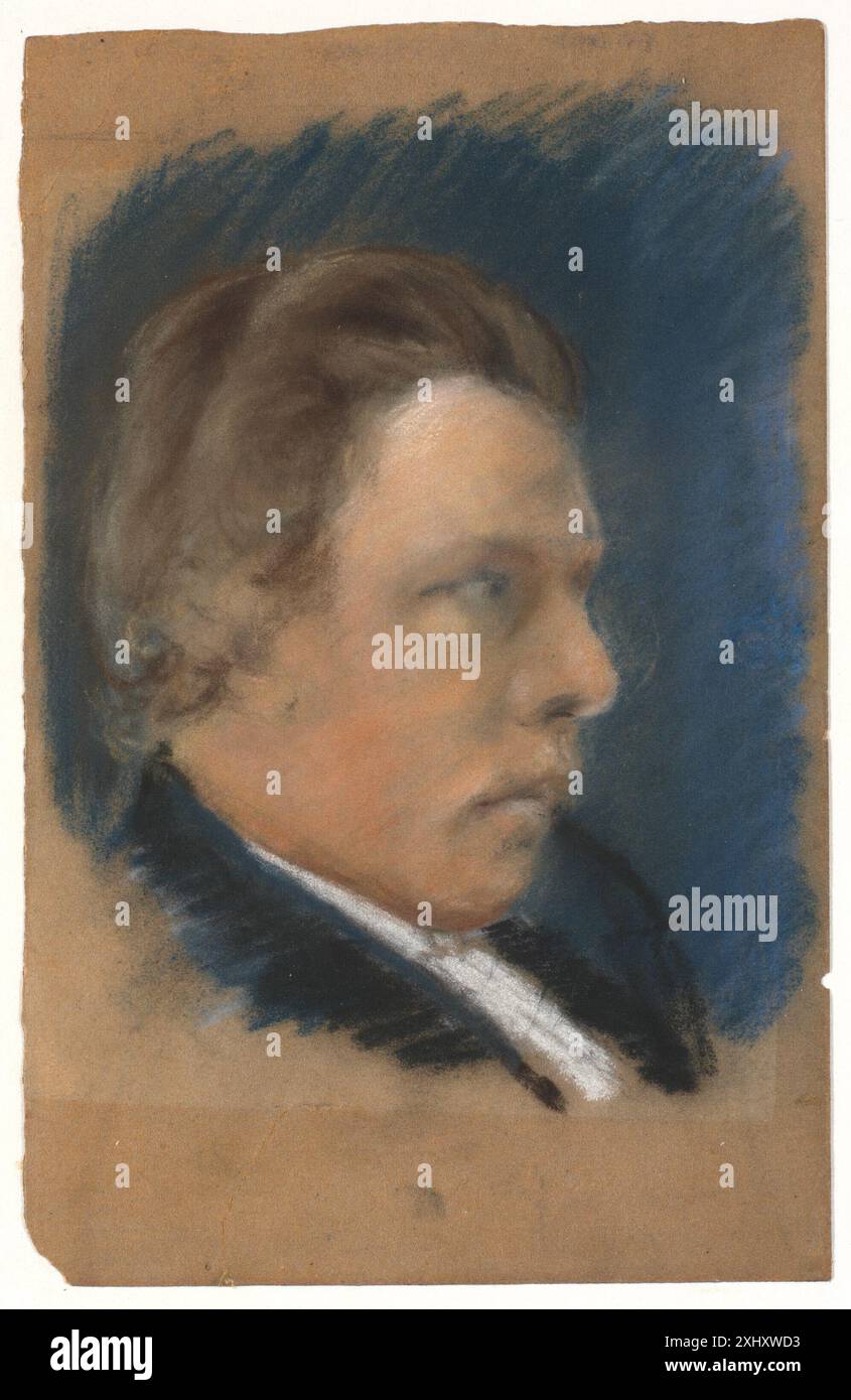 Portrait of Teacher N. P. Andersen Ring, L.A. 1854 - 1933 Pastel ...