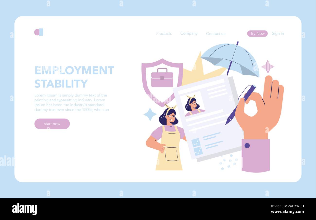 Job stability Stock Vector Images - Alamy