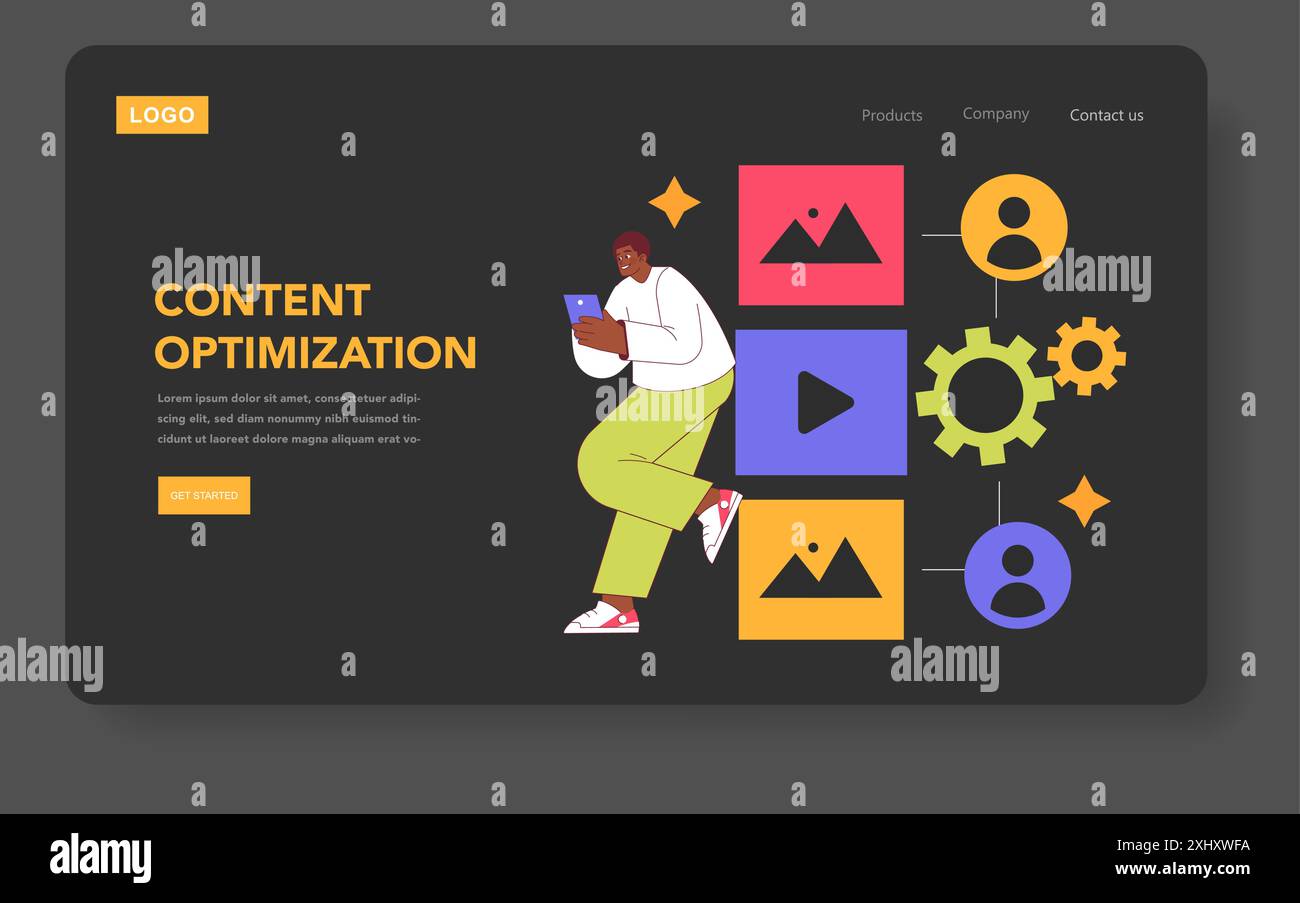 Digital Strategy illustration. A professional fine-tuning online ...