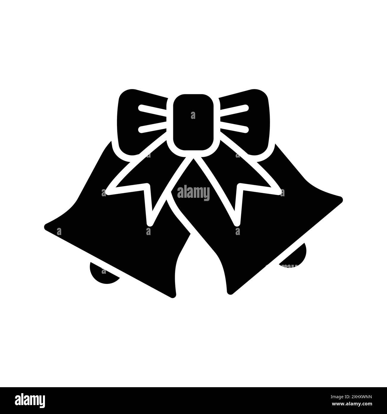 christmas bell icon vector design template in white background Stock ...