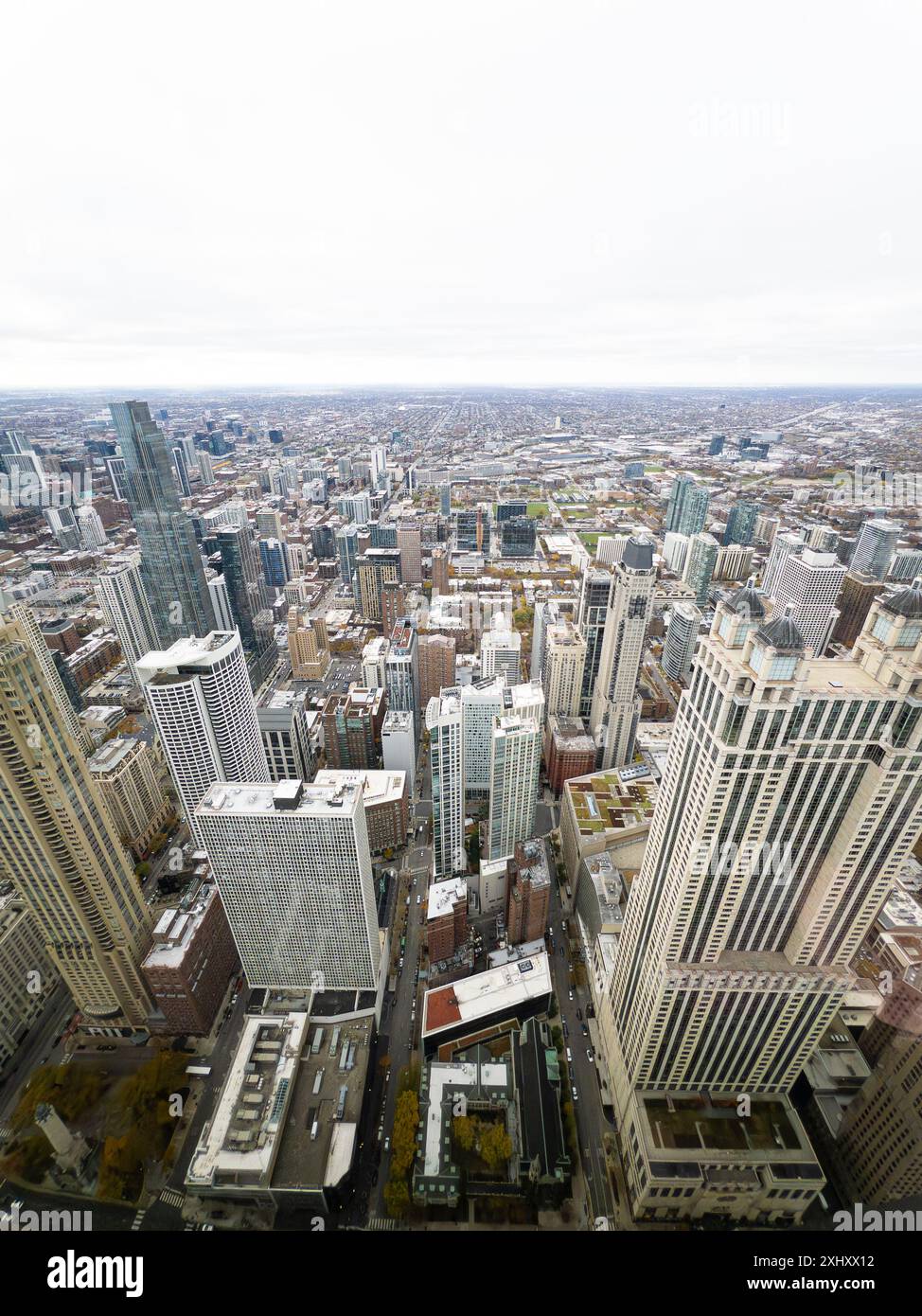 Winter View of Downtown Chicago from 360 Observation Deck Stock Photo ...