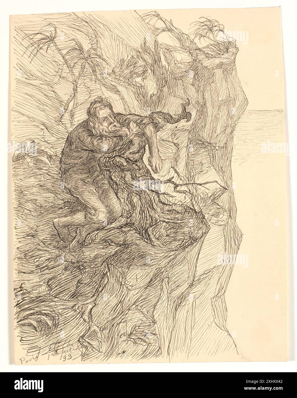 Illustration til Alfred Tennyson "Enoch Arden Holbek, Johannes 1873 ...