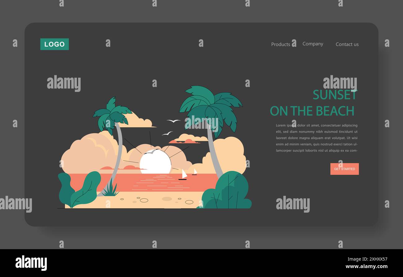 Calming beach scene Stock Vector Images - Alamy