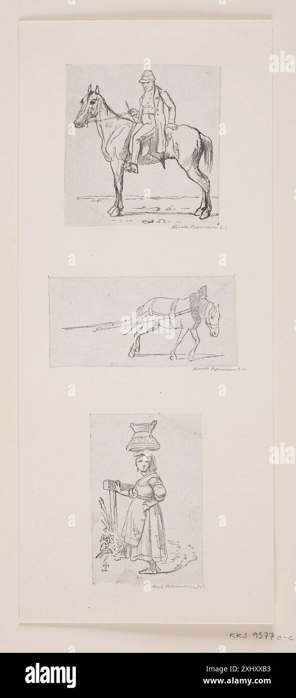 A rider Lundbye, Johan Thomas 1818 - 1848, Bornemann, Henrik 1865 ...