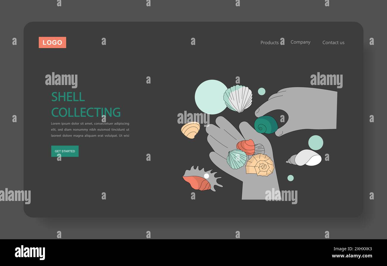 Sand and shells in hands Stock Vector Images - Alamy