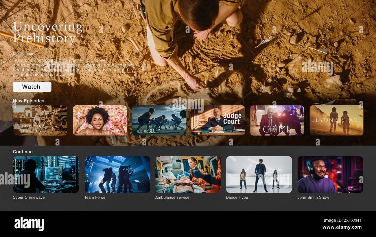 Browsing movie and tv series screen hi-res stock photography and images ...