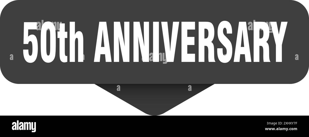 50th anniversary sticker. 50th anniversary sign on transparent ...