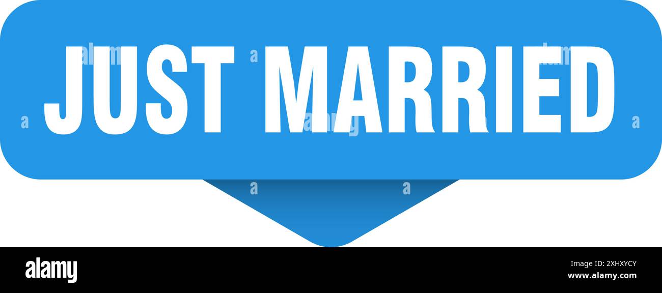 just married sticker. just married sign on transparent background ...