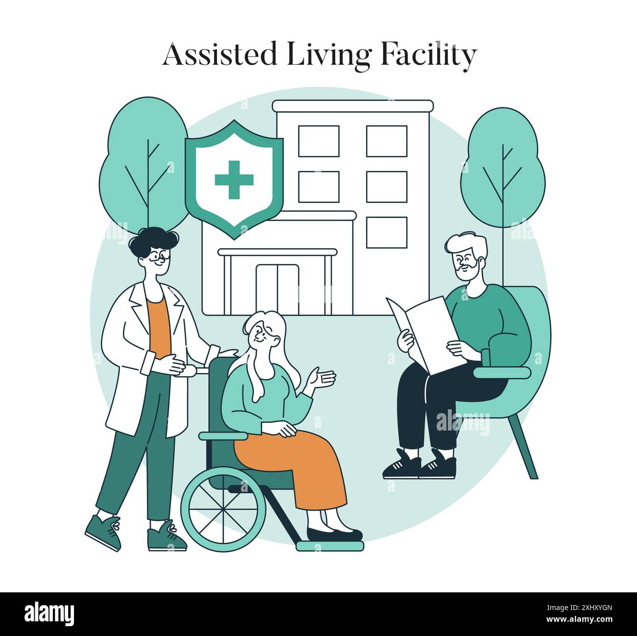 Elderly residence Stock Vector Images - Alamy