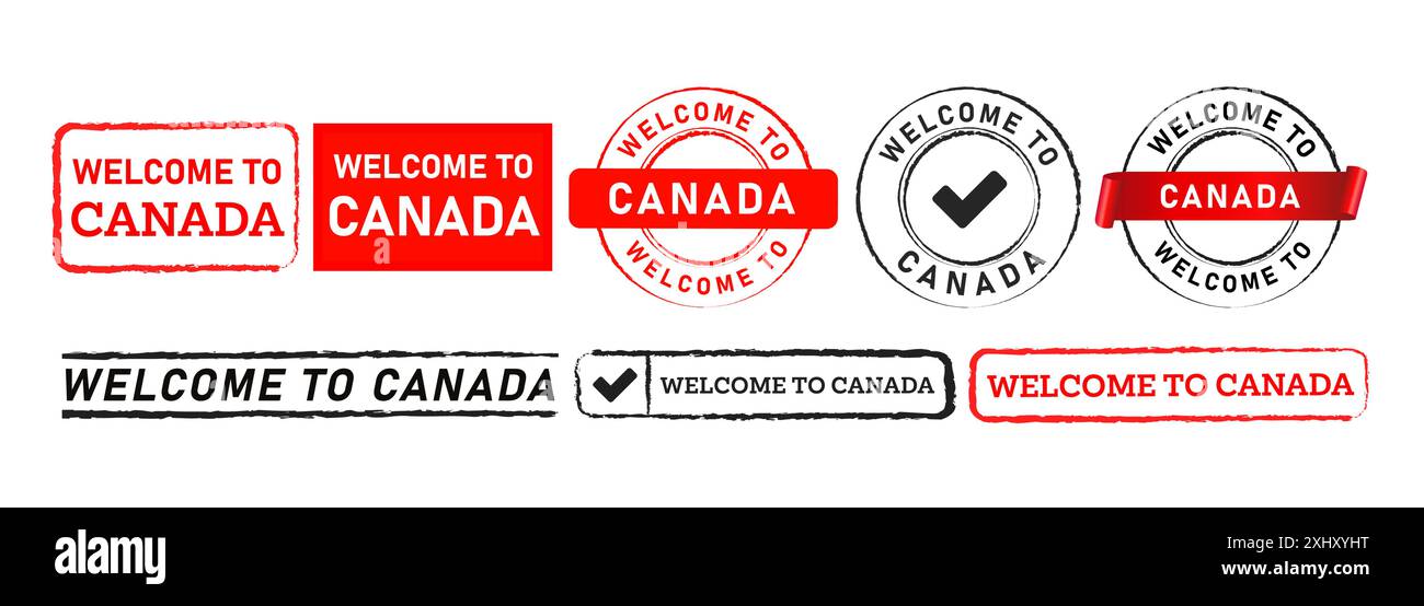 Welcome to canada sign Stock Vector Images - Alamy