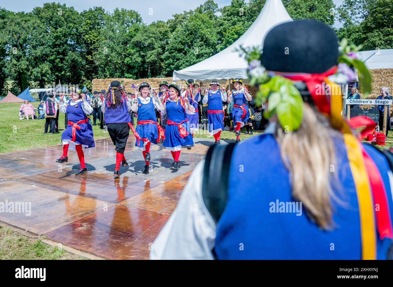 The Slubbing Billy's, Yorkshire Morris dancers performing live on stage ...