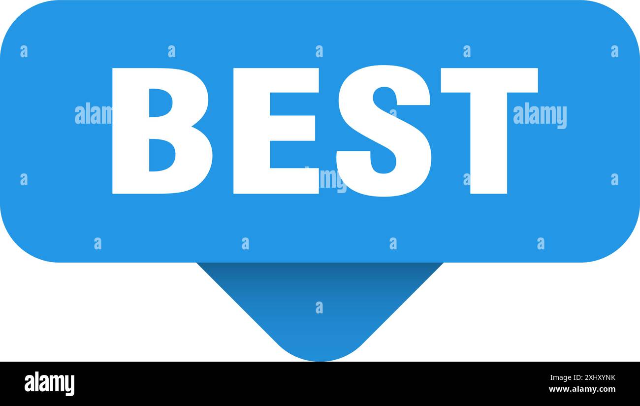 best sticker. best sign on transparent background. rectangular button ...