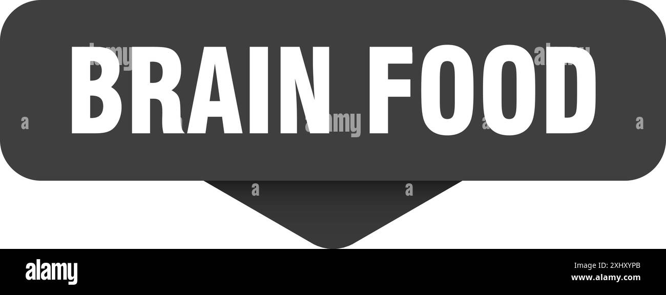 brain food sticker. brain food sign on transparent background ...