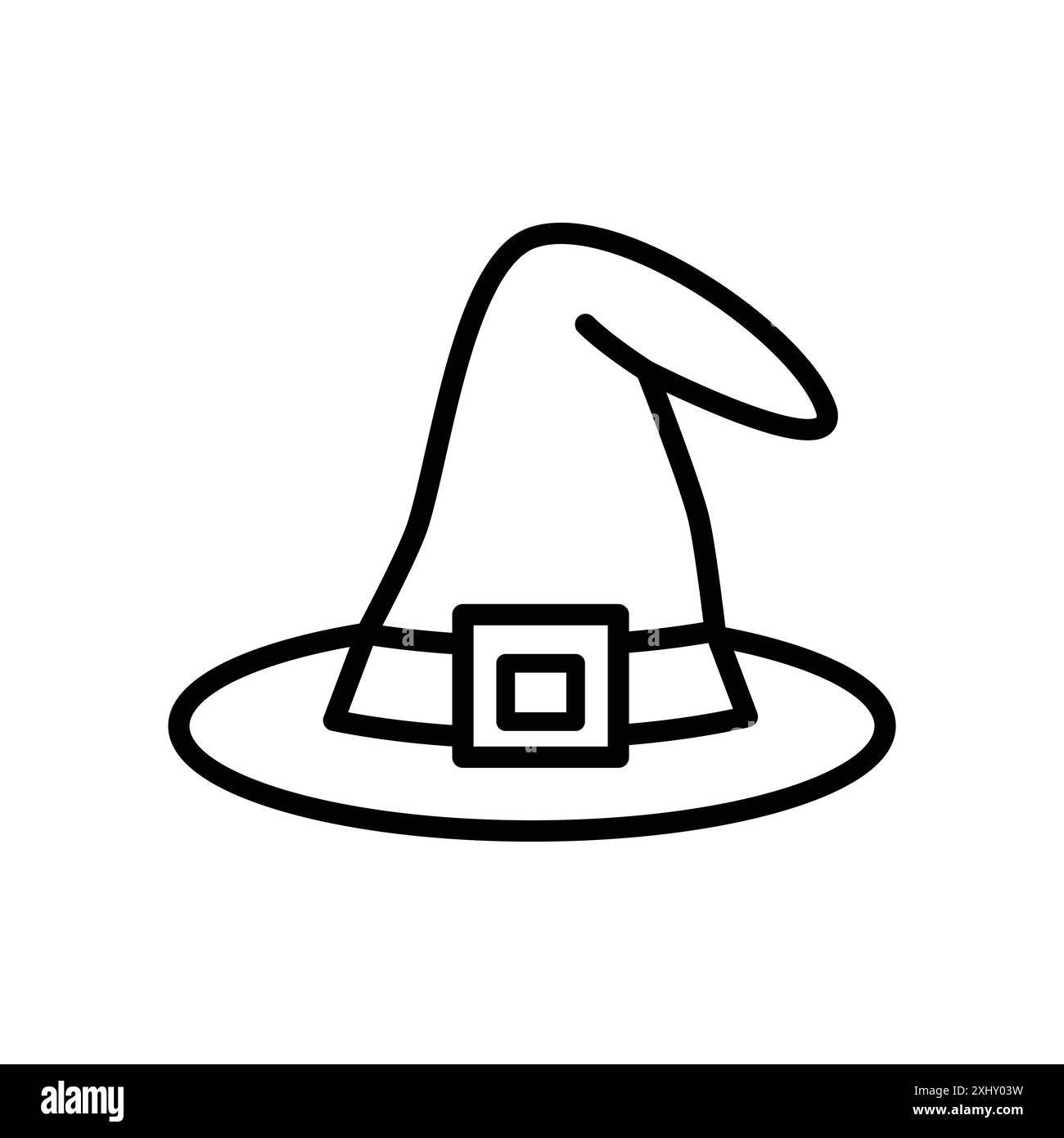 Halloween witch silhouette simple Black and White Stock Photos & Images ...