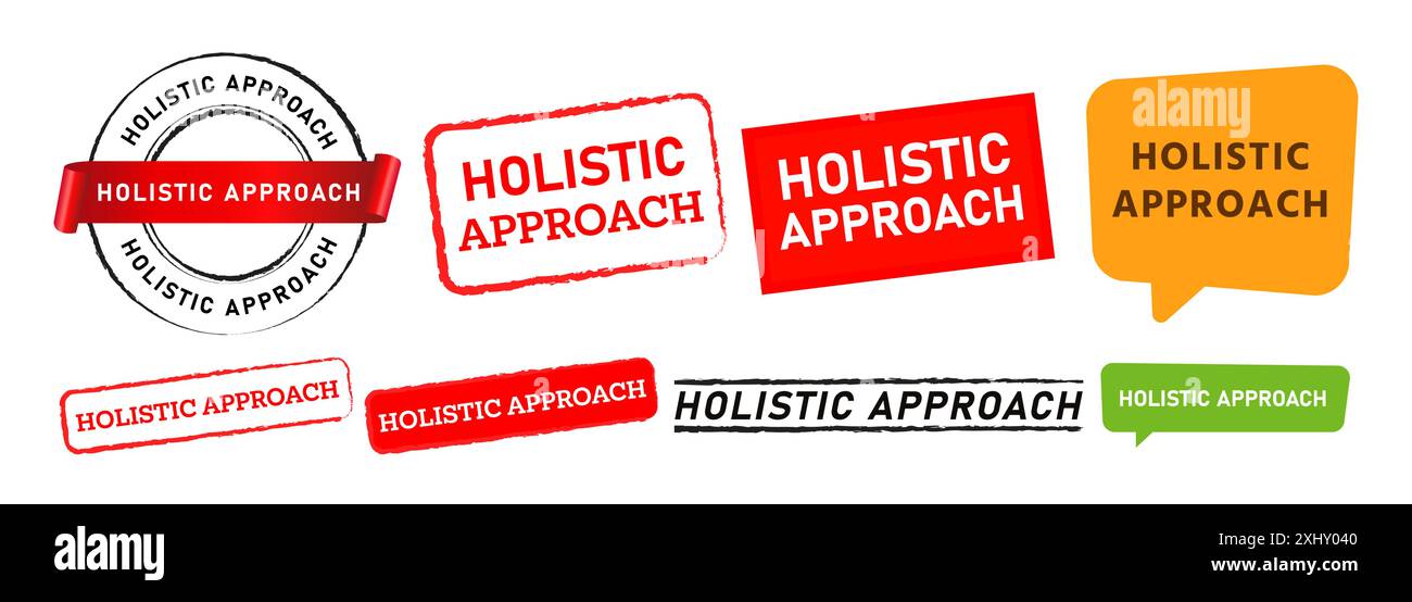 holistic approach stamp and speech bubble label sticker for physic ...
