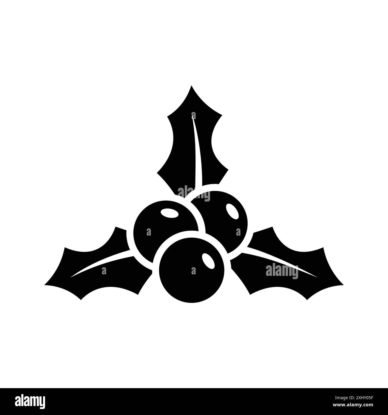 holly icon vector design template in white background Stock Vector ...