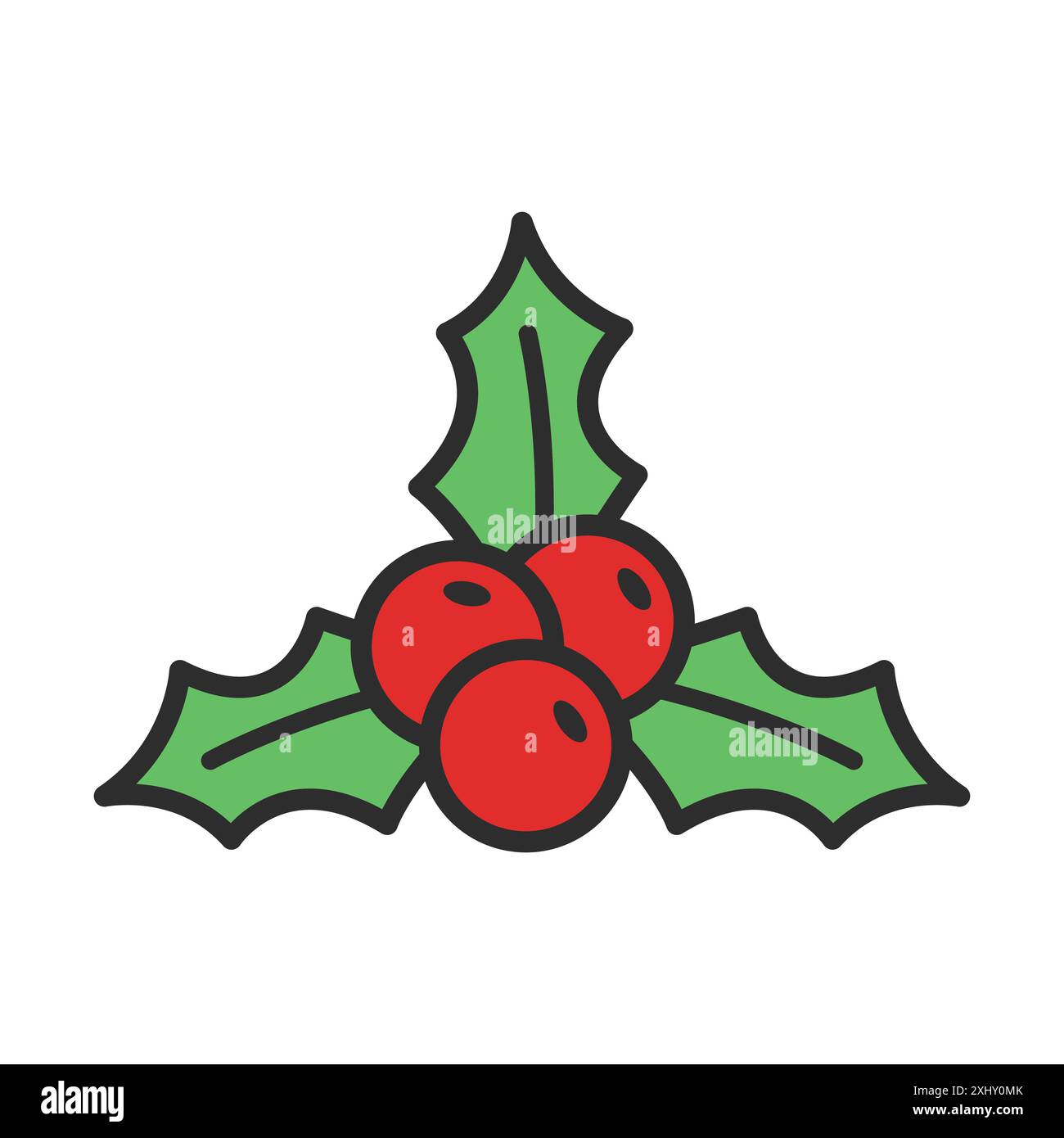 holly icon vector design template in white background Stock Vector ...