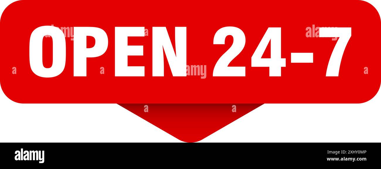 open 24 7 sticker. open 24 7 sign on transparent background ...