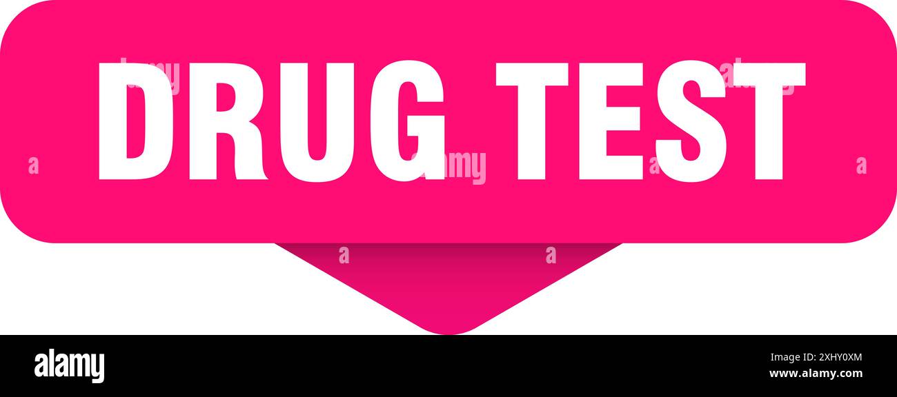 drug test sticker. drug test sign on transparent background ...
