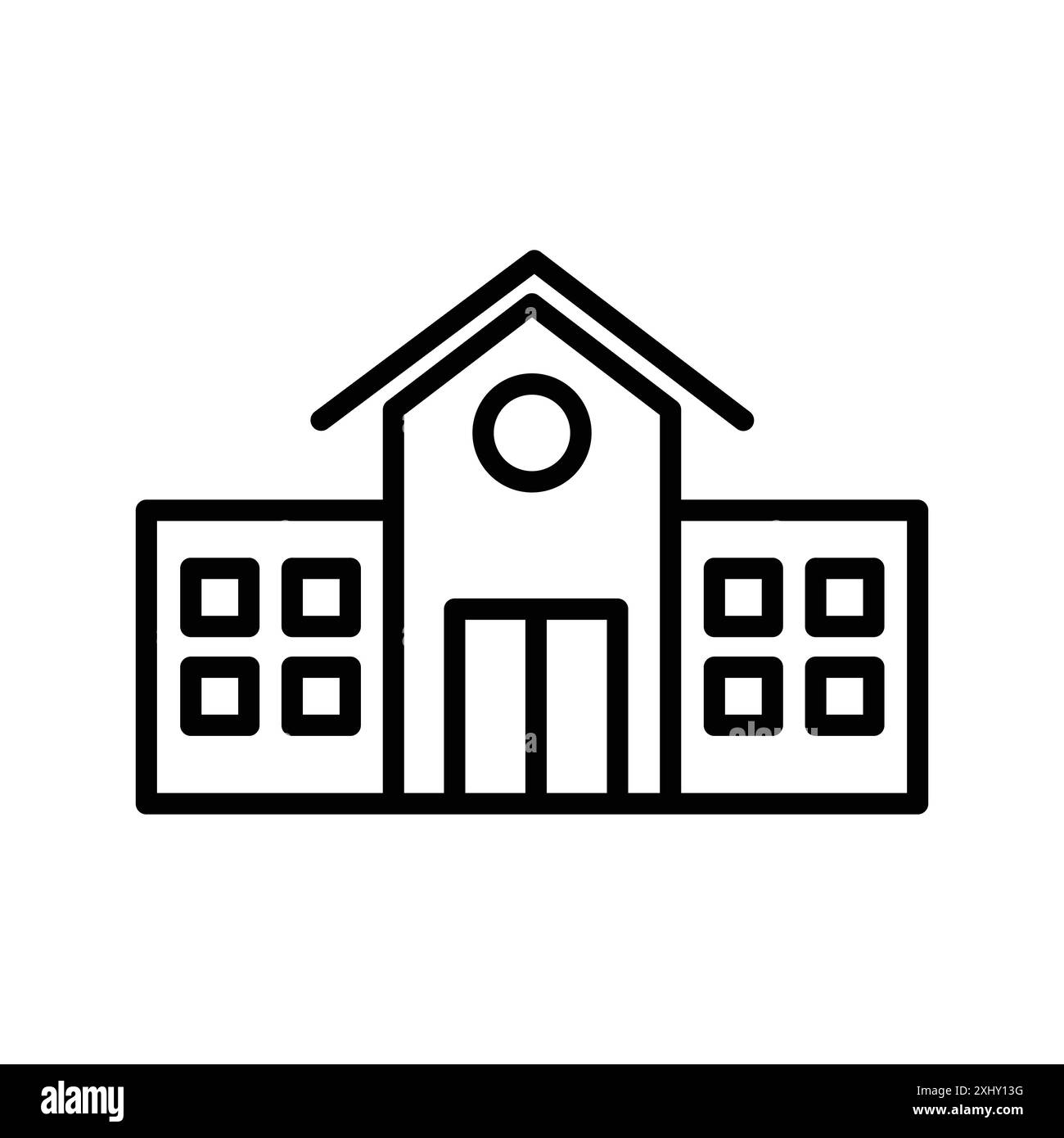 school building icon vector design template in white background Stock ...