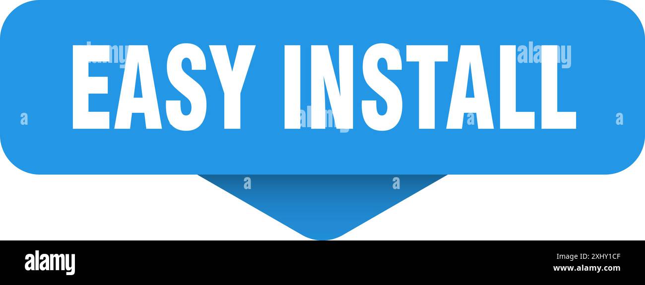 easy install sticker. easy install sign on transparent background ...