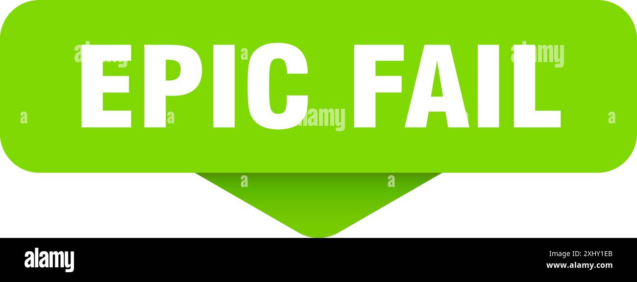 epic fail sticker. epic fail sign on transparent background ...