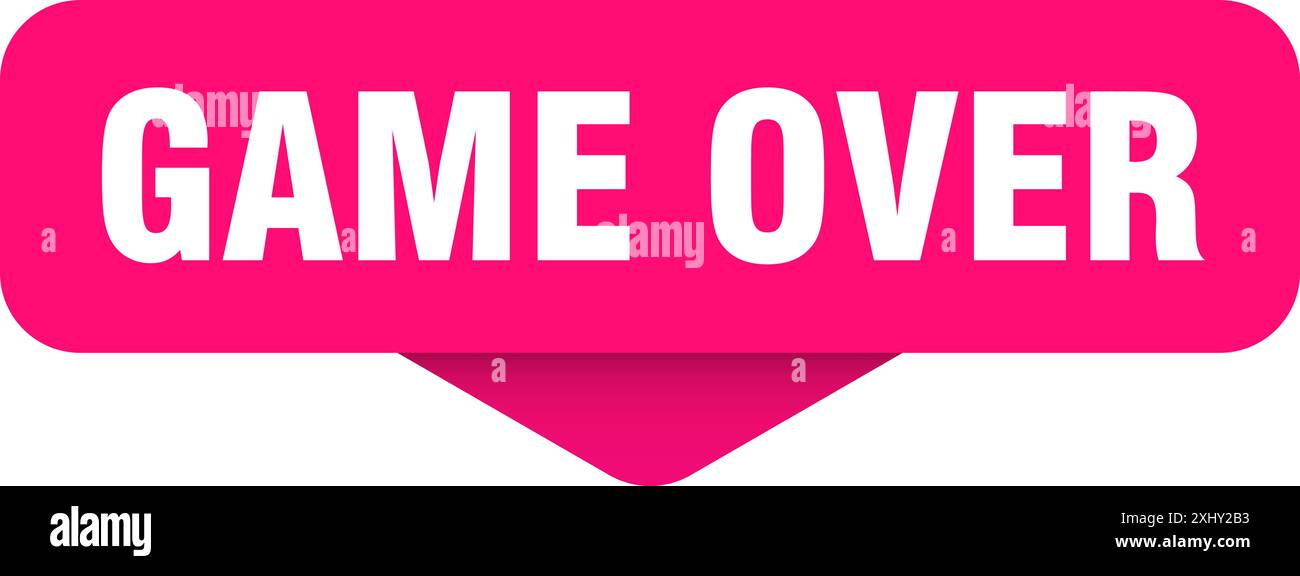 game over sticker. game over sign on transparent background ...