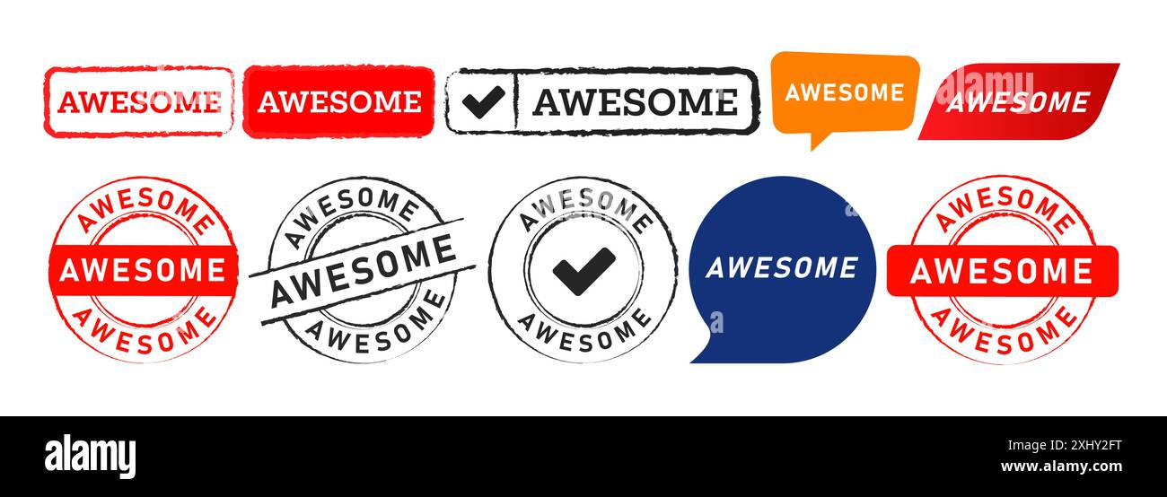 Awesome stamp square grunge hi-res stock photography and images - Alamy