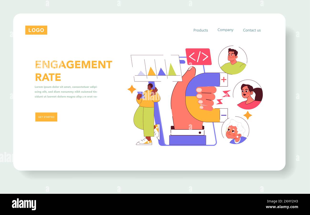 Branded App concept. Digital landscape for monitoring user engagement ...