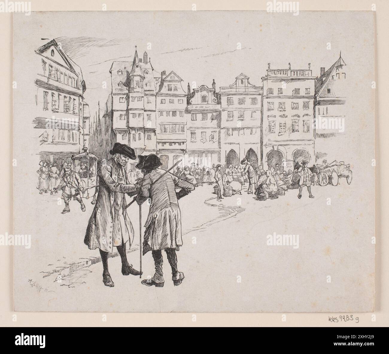 A xylograph by Hans Tegner illustrating 'Jean de France', showing ...