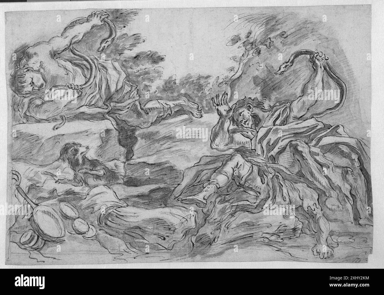 Laocoön and his sons attacked by the snakes Mura, Francesco de 1696 ...