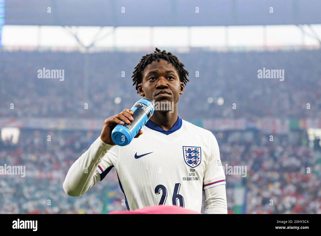 Berlin, Germany. 14th July, 2024. Kobbie Mainoo (England) was seen ...