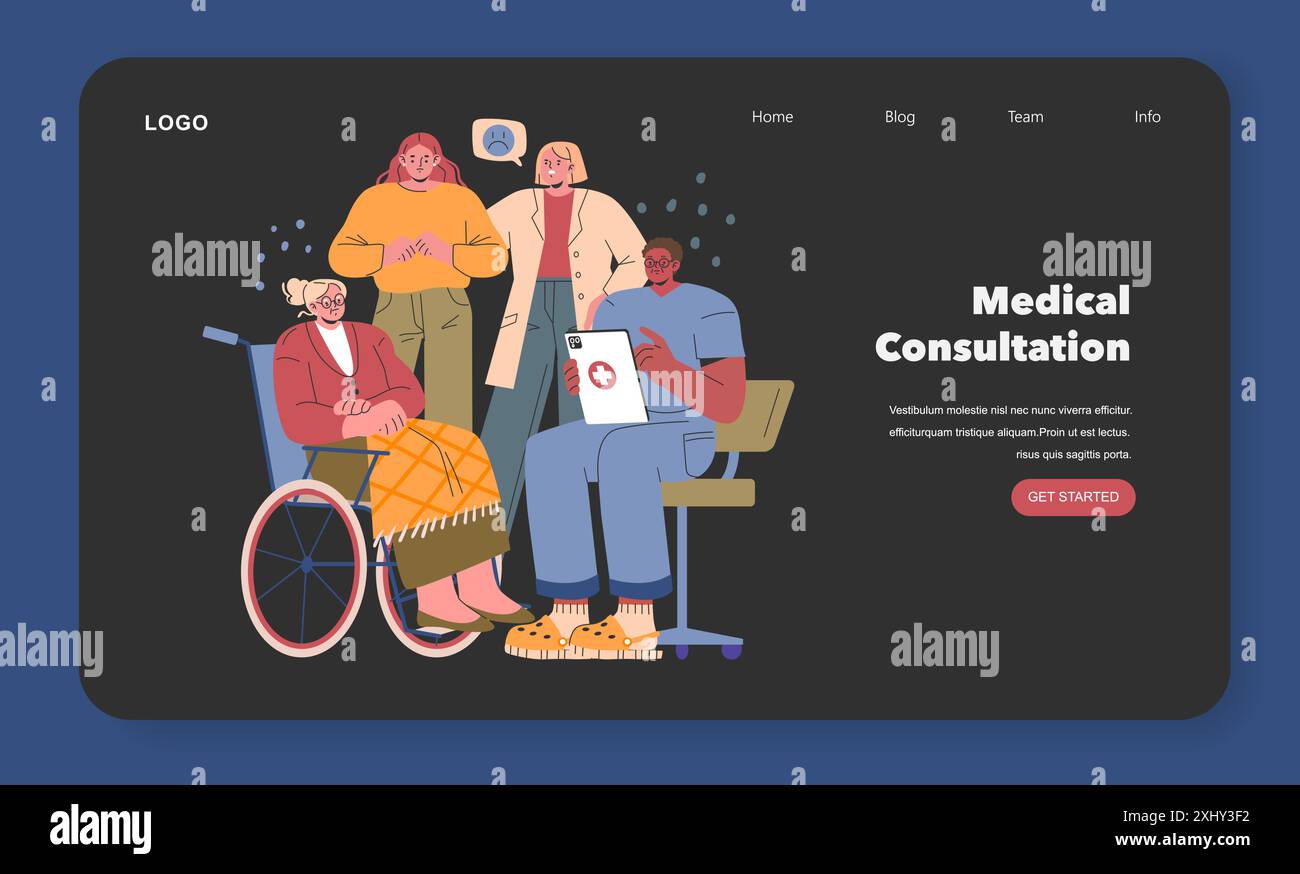 Medical consultation concept. Patients interact with healthcare ...