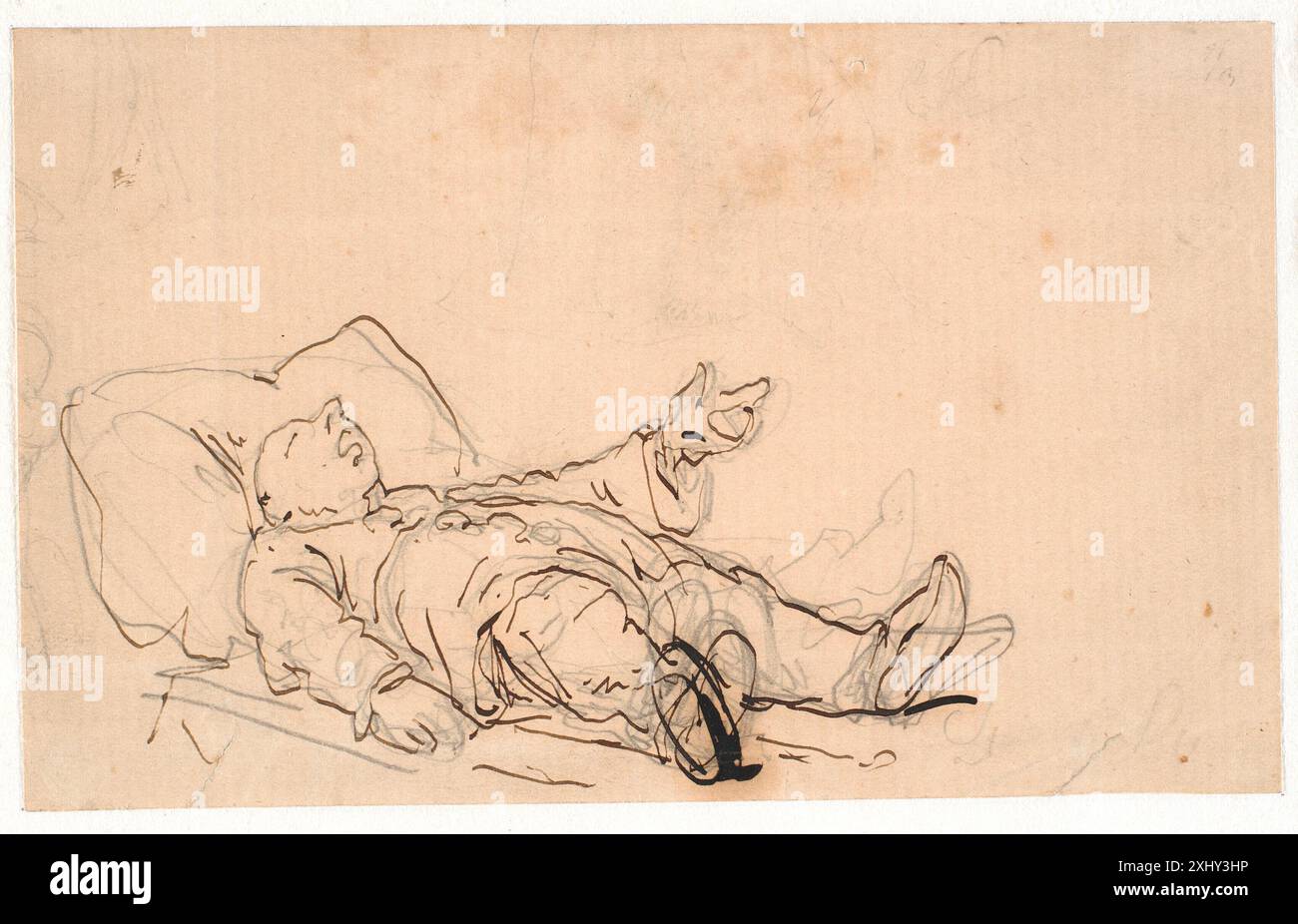 Awakening after the swirl Marstrand, Wilhelm 1810 - 1873 Drawing ...