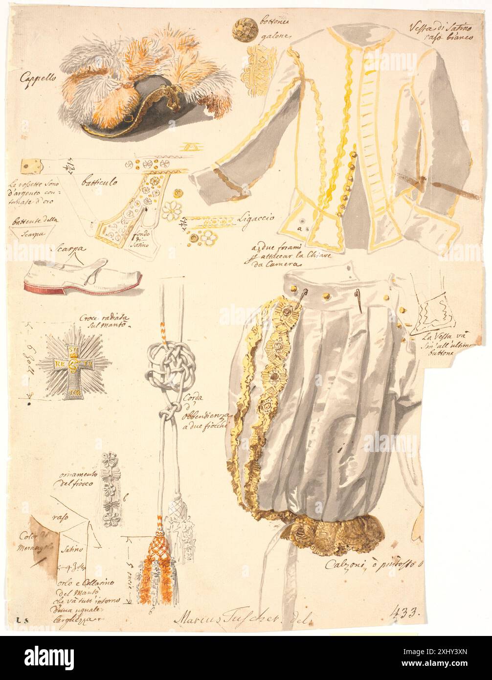 Details of the Knights of the Dannebrog Order Tuscher, Marcus 1705 ...