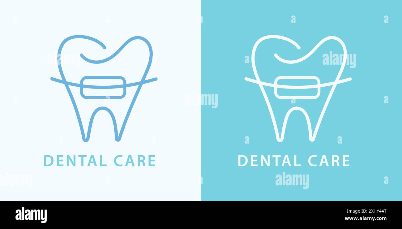 Modern Dentist logo Dental braces care clinic icon Stock Vector Image ...