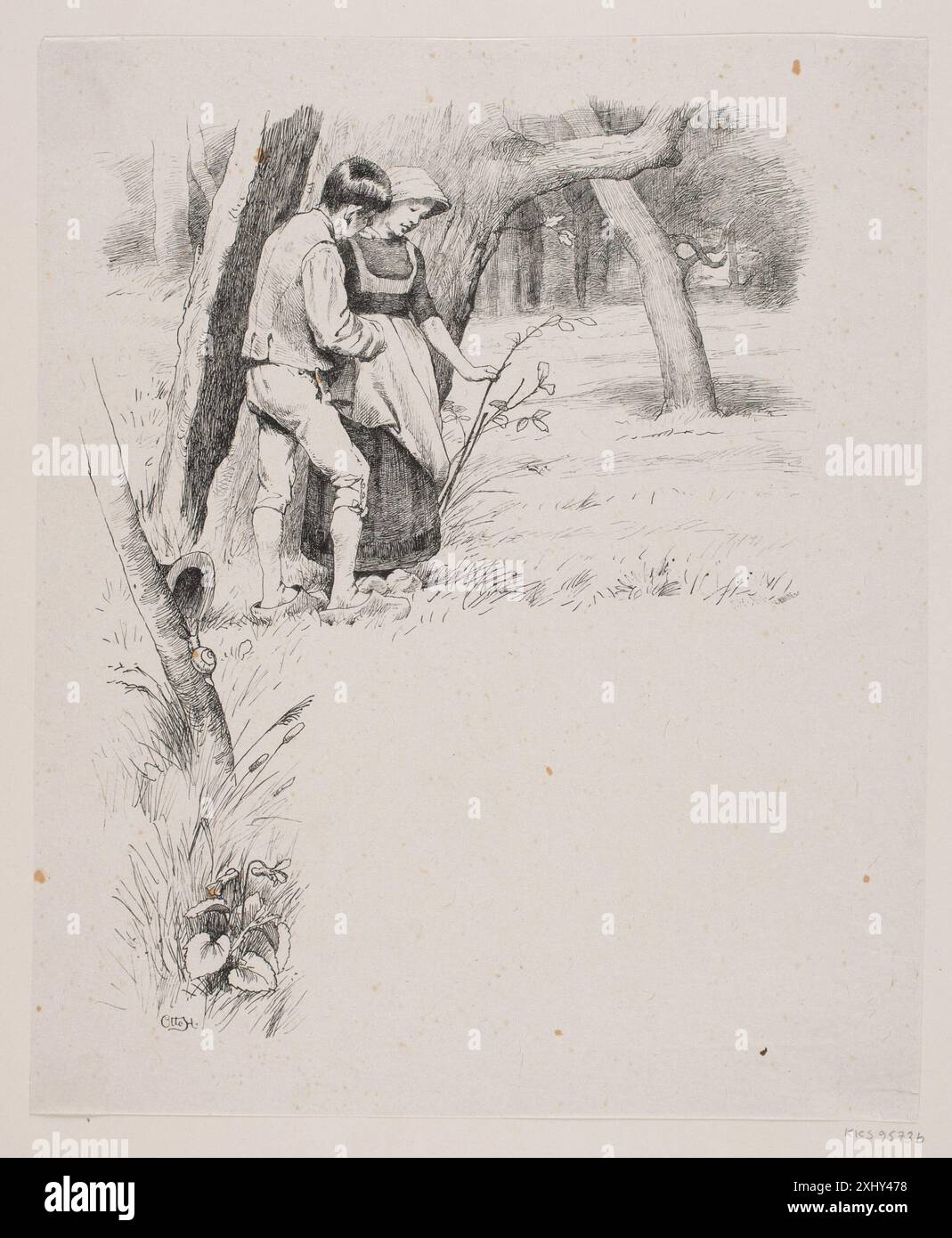 Illustration to Christian Winther, "Chresten and Lene Bøhme, Waldemar ...